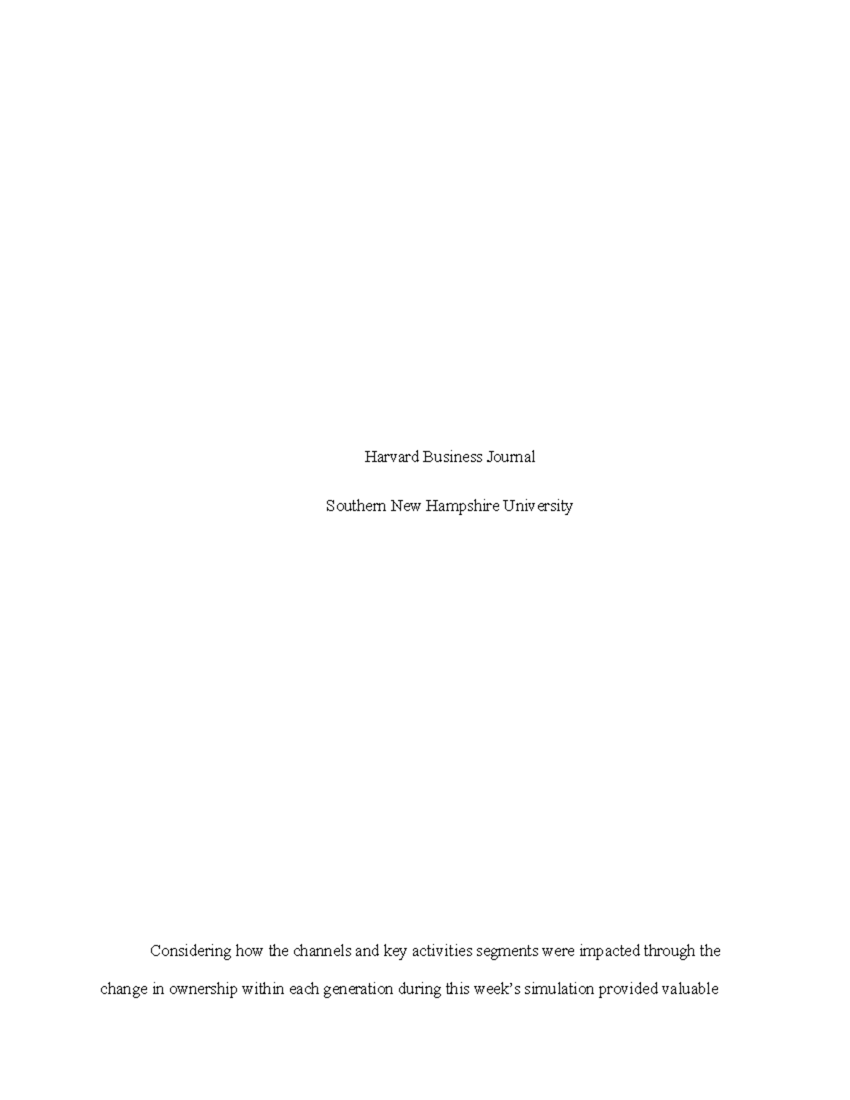 4-2 Harvard Business Review Journal - Harvard Business Journal Southern ...