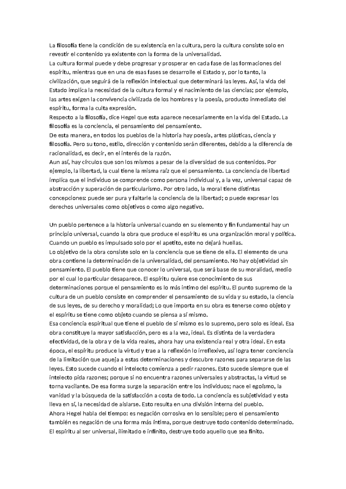 Hegel sobre la libertad - La filosofía tiene la condición de su ...