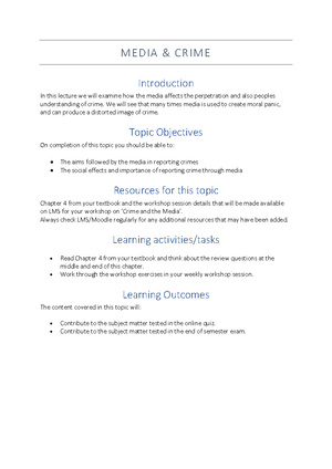 What is Crime - WHAT IS CRIME? Introduction After briefly discussing ...