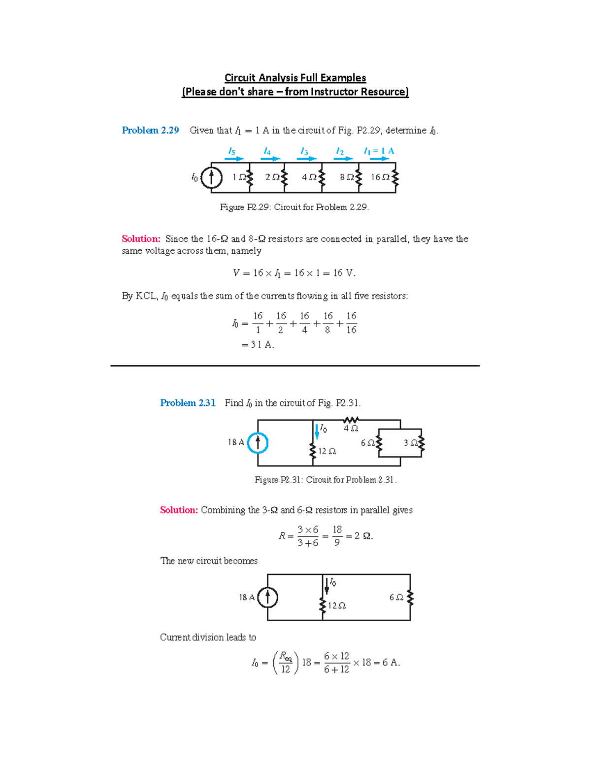 Circuit Analysis Full Examples - Circuit Analysis Full Examples (Please ...