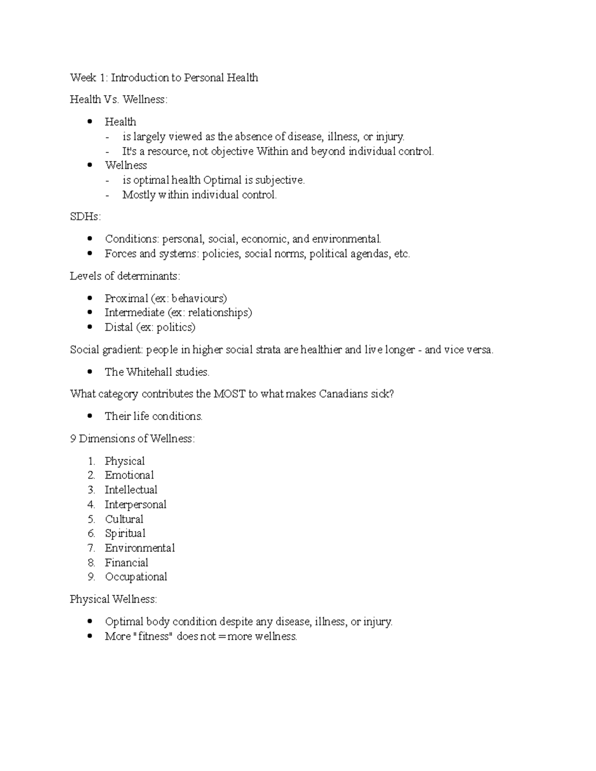 HS1001 Midterm #1 Prep - Week 1-3 notes - Week 1: Introduction to ...