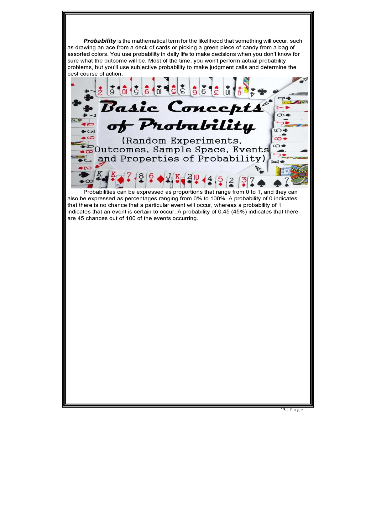 Lesson 2 - Basic-Concept-of-Probability - Probability is the ...