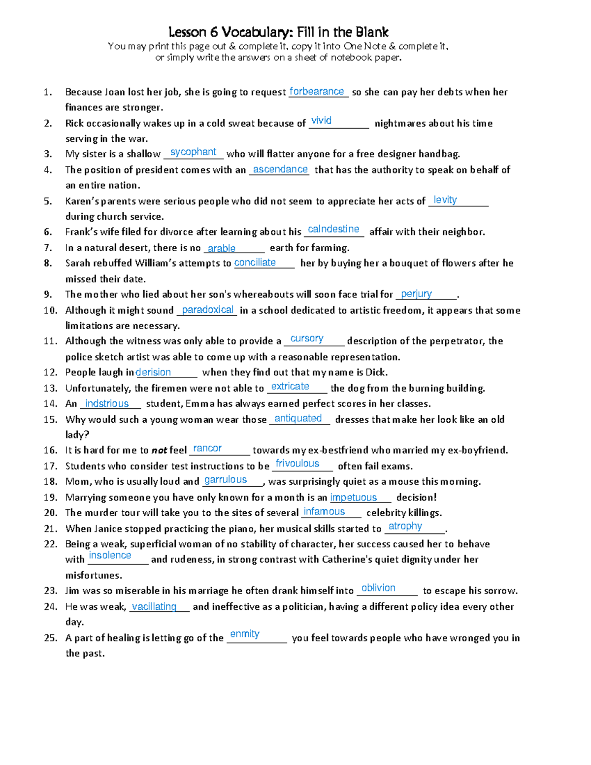 Lesson 6 fill-in-blank - Because Joan lost her job, she is going to ...