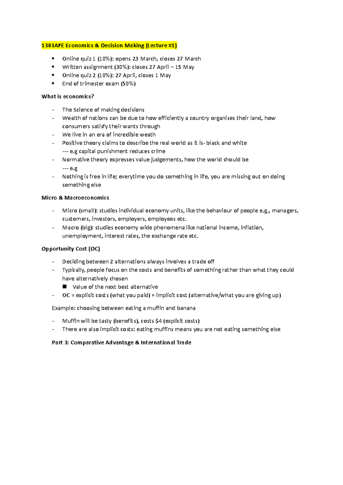 Lecture 1 (27-2) (Auto Recovered) - 1303AFE Economics & Decision Making ...