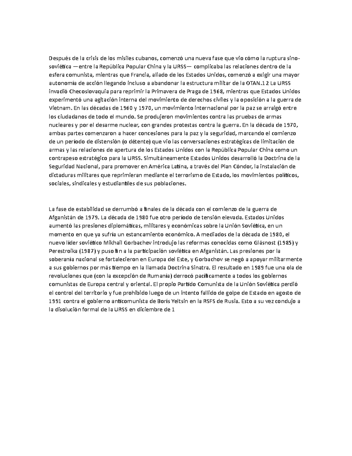 Guerra Fría 2 - GHGHGG - Después de la crisis de los misiles cubanos ...