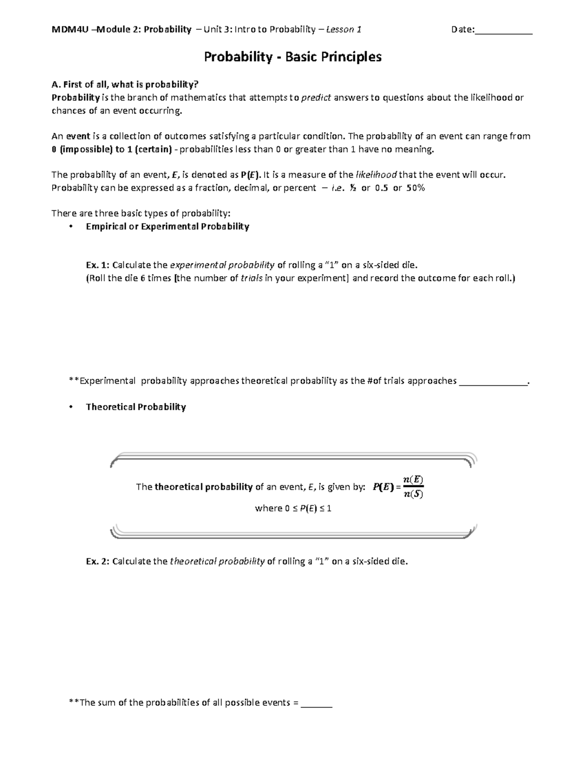 MDM4U I Unit 3 Notes - Describe the characteristics of a good sample ...