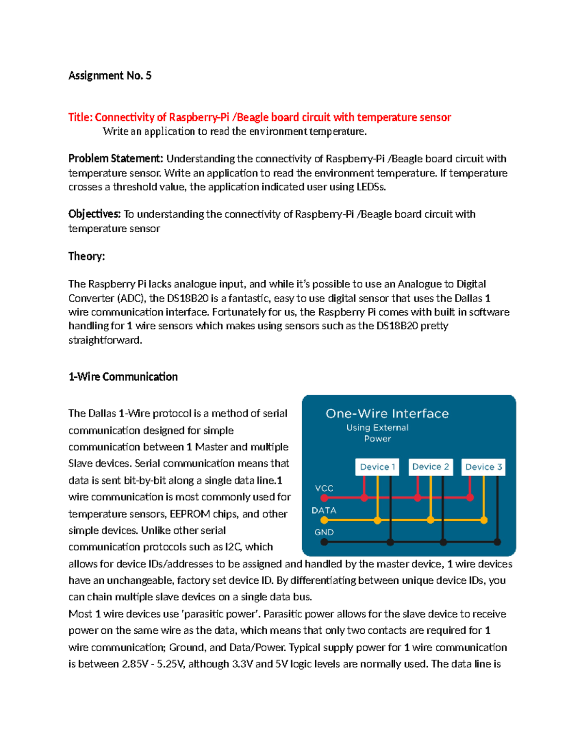 Assignment No 6( Esiot LAB) - Assignment No. 5 Title: Connectivity of Raspberry-Pi /Beagle board ...