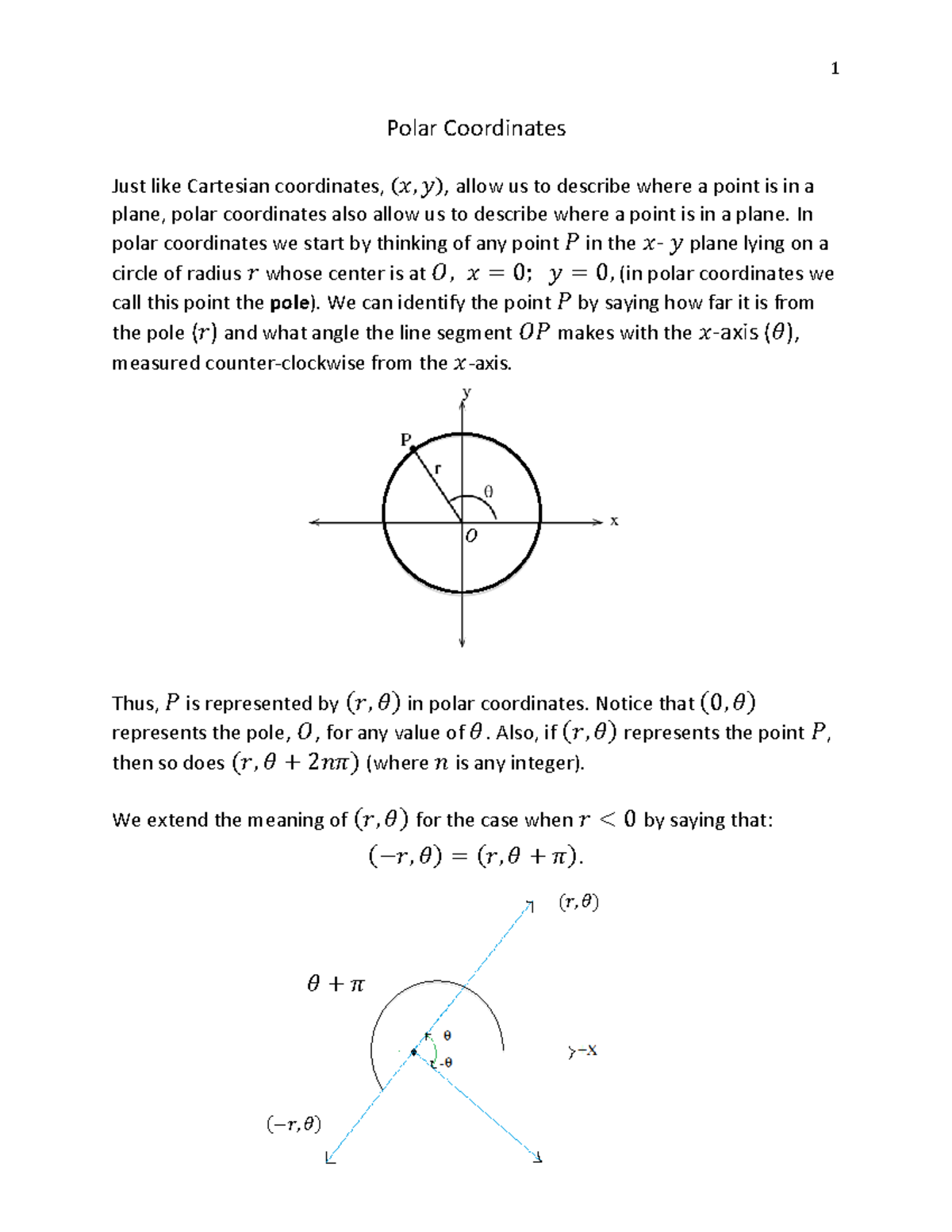 Polar Coordinates Calculus With Analytic Geometry Ii π βπ π π