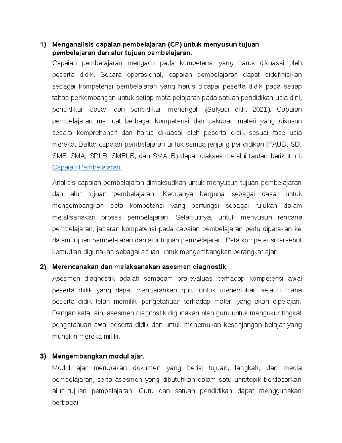 Menganalisis Capaian Pembelajaran Capaian Pembelajaran Mengacu Pada