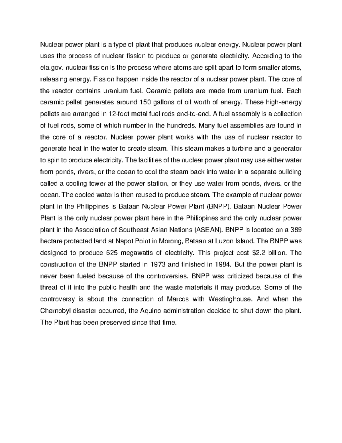 BNPP 1 - BNPP - Bataan Nuclear Power Plant (BNPP) - Nuclear power plant ...