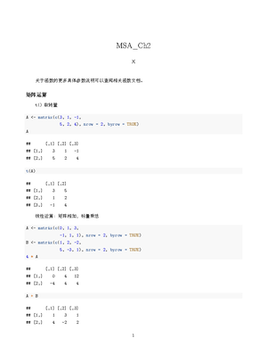 MSA Ch1 new - tutorial for R - MSA_Ch 目录 - MSA_Ch 1 一些本课程可能用得上的小技能 1 ...
