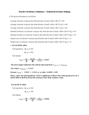 (Solutions) Practice Problems Linear Programming - Solutions to Practice Problem—Linear ...