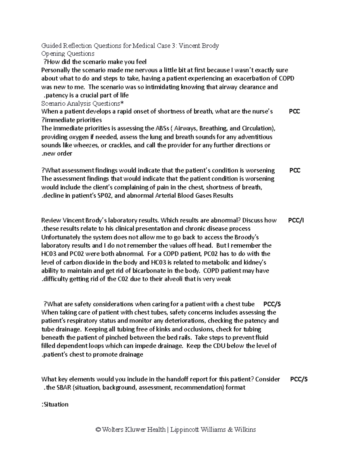 Vincent Brody Guided Reflection wrd - Guided Reflection Questions for ...