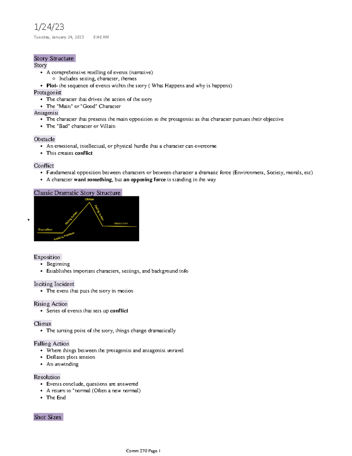 Comm270 1-24-23 - Lecture notes. Professor is Ashley Seering - Story ...