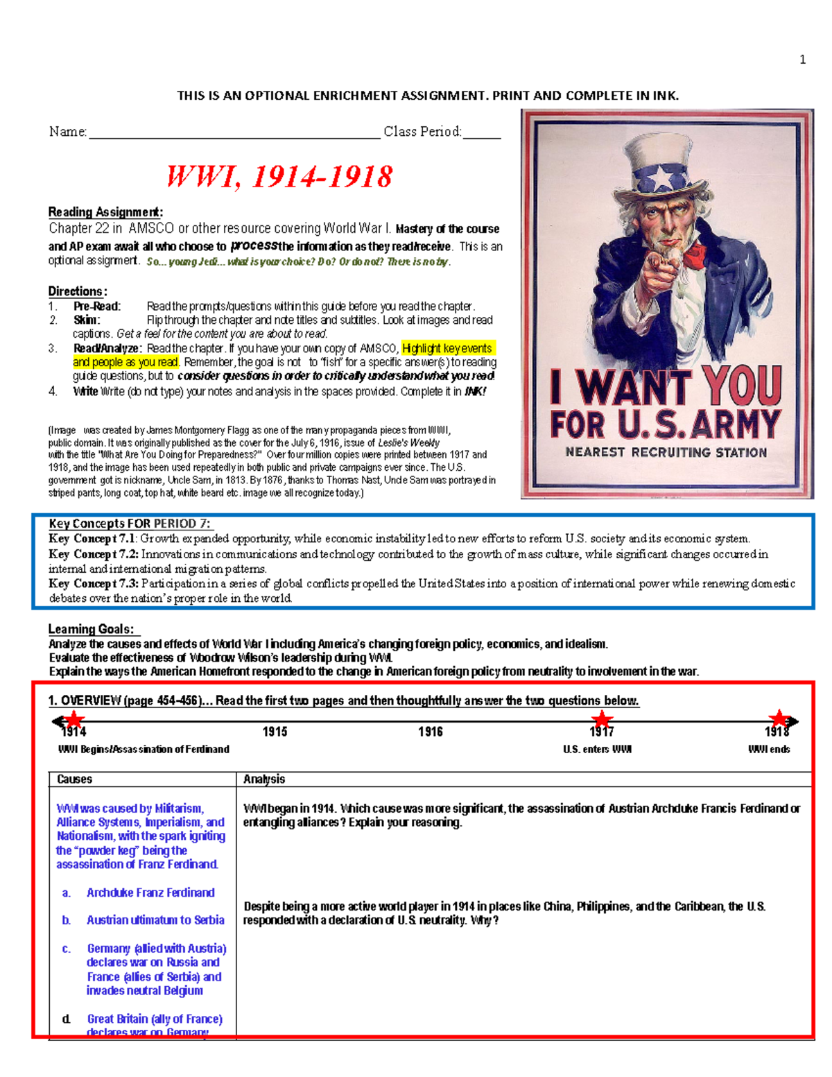 AMSCO Chapter 27 Reading Guide - THIS IS AN OPTIONAL ENRICHMENT ...