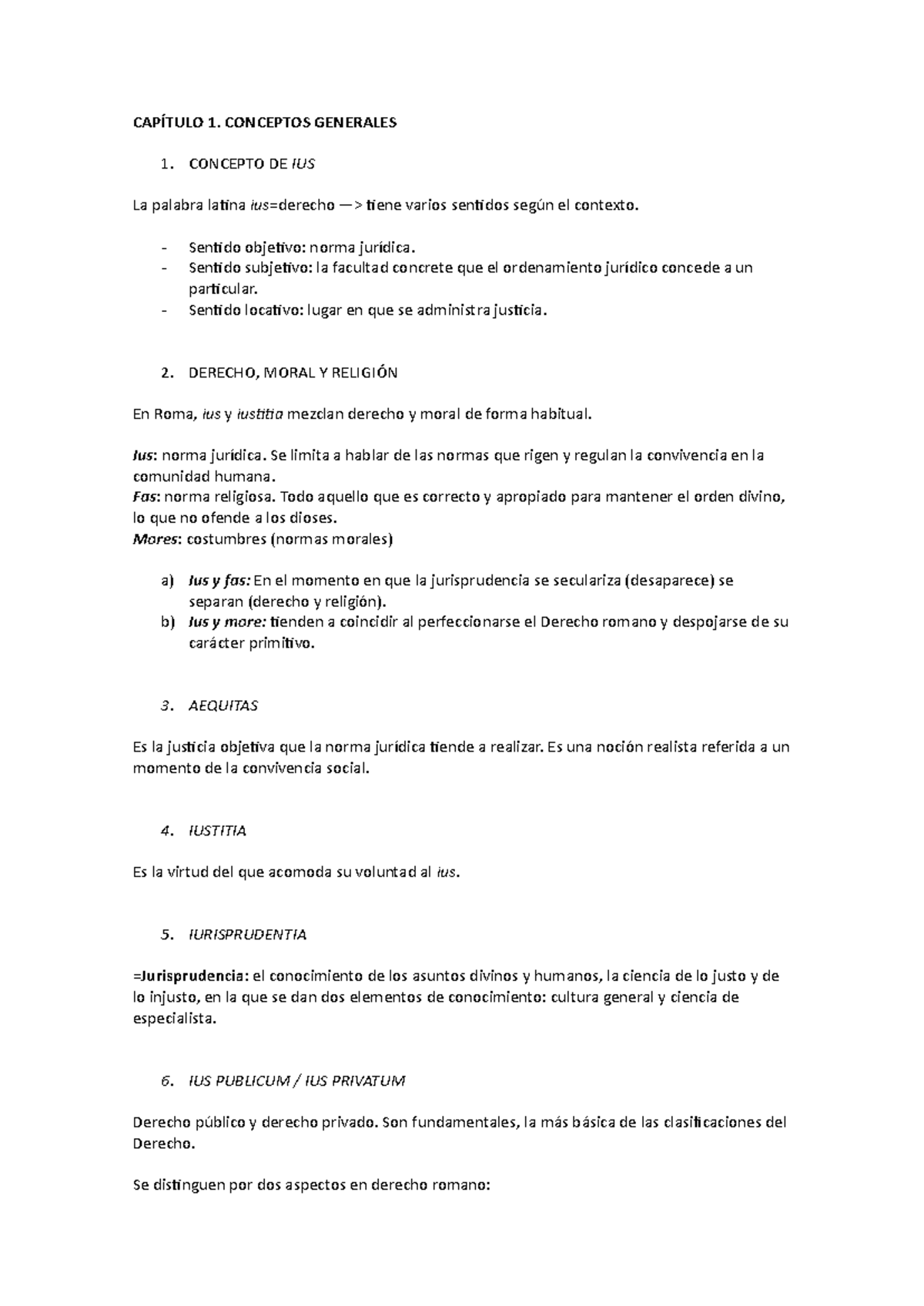 Tema 1. Conceptos generales - CAPÍTULO 1. CONCEPTOS GENERALES 1. CONCEPTO DE IUS La palabra ...