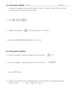 Math 136 - Ch 2 Review Solutions - Name Math 136 Chapter 02 Review 2017 ...