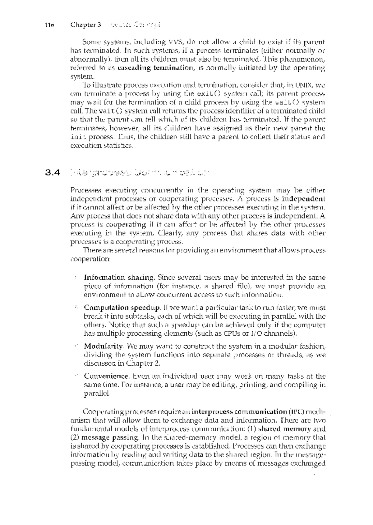 Interprocess communication - 116 Chapter 3 3. Some systencs, including ...