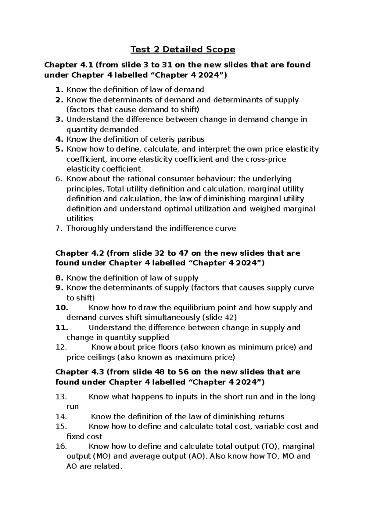 Test 2 Scope - Test 2 Detailed Scope Chapter 4 (from slide 3 to 31 on ...