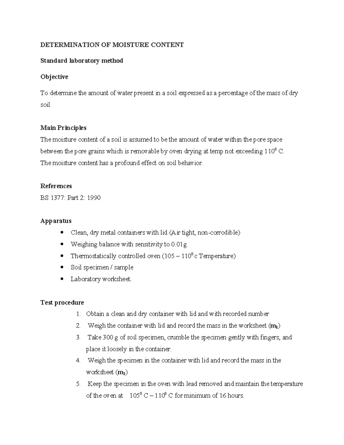 Laboratory Practice Manual (2) revised - DETERMINATION OF MOISTURE ...