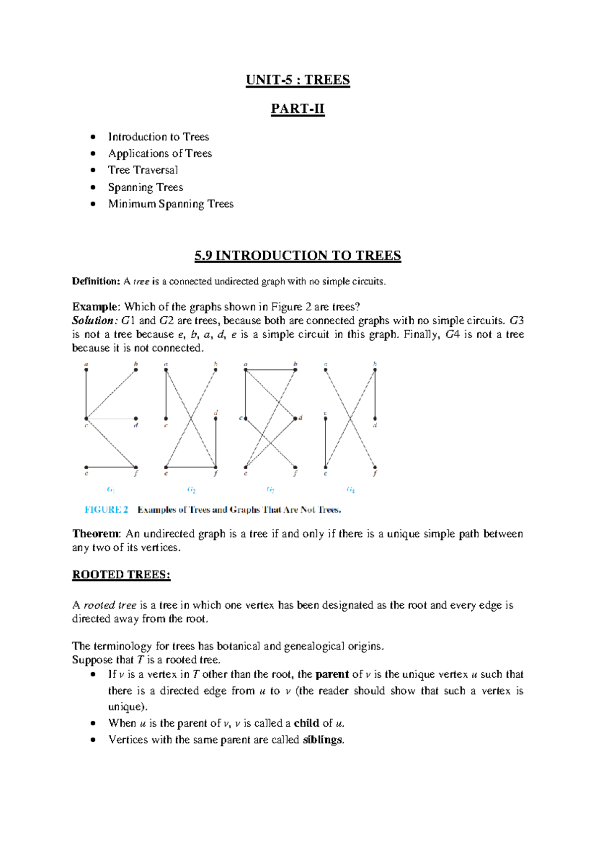 Unit-5 part 2 - UNIT-5 : TREES PART-II Introduction to Trees ...