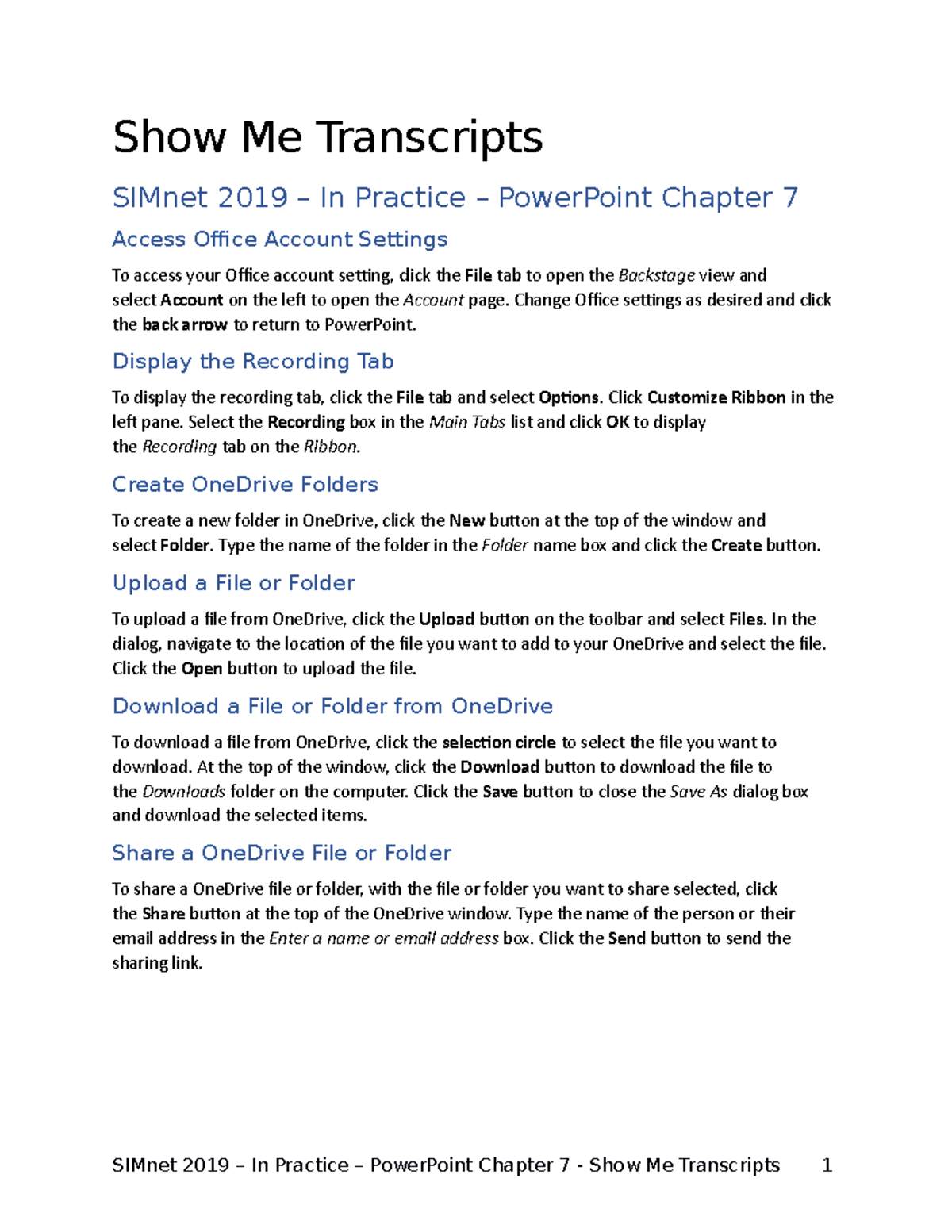 SM Transcripts In Practice Power Point Chapter 07 - Show Me Transcripts ...