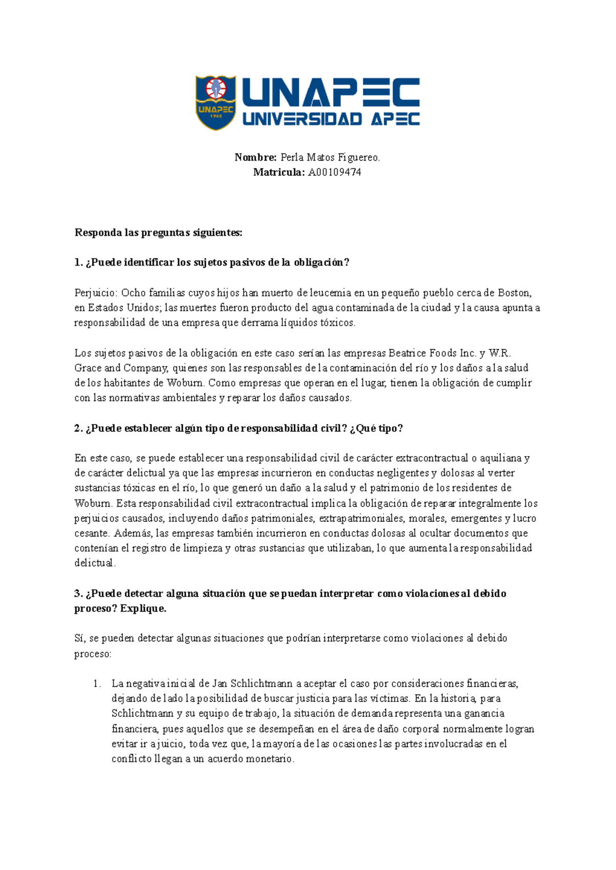 Película acción civil - Nombre: Perla Matos Figuereo. Matricula: A ...