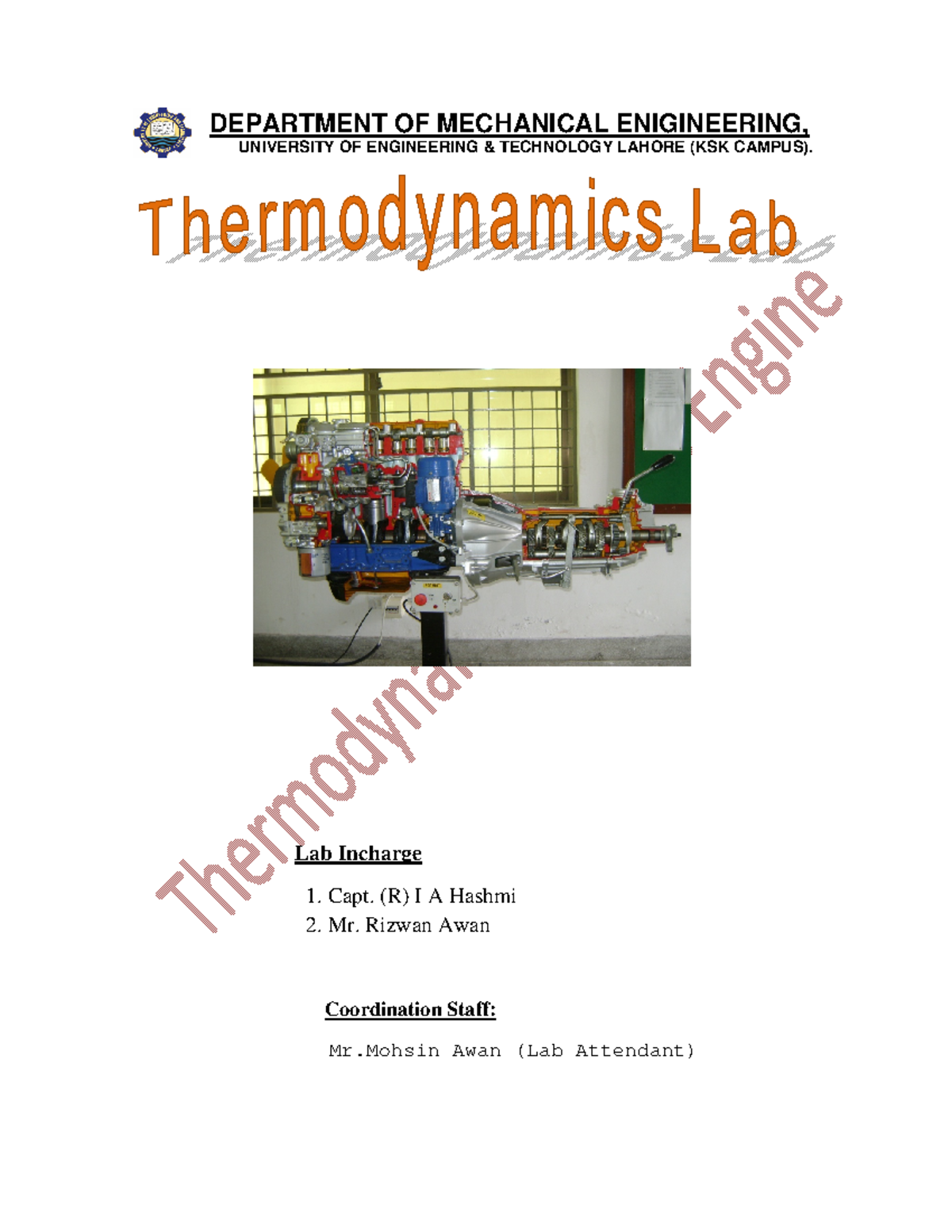 Thermo lab mechanical engineering Thermo lab mechanical engineering ...
