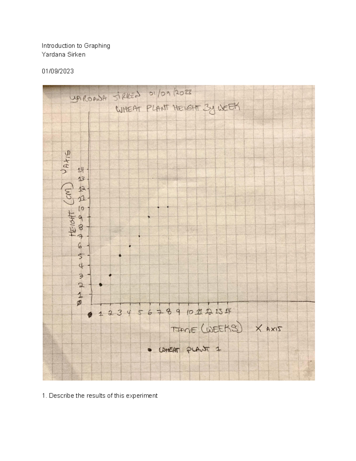 Introduction To Graphing - CHEM 401 - Introduction to Graphing Yardana ...