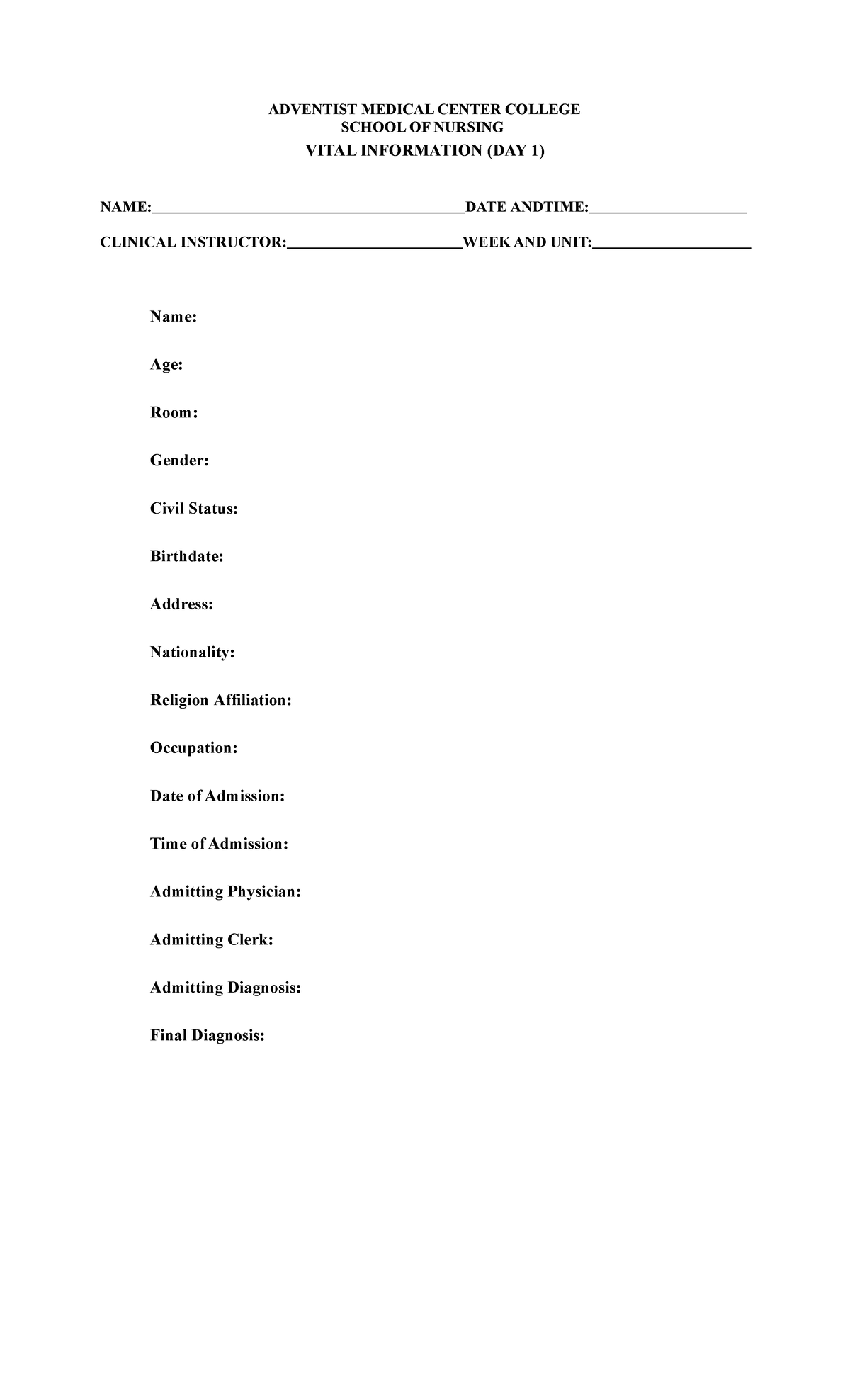 ALL- Intensive-2 - These are templates for ward requirements ...