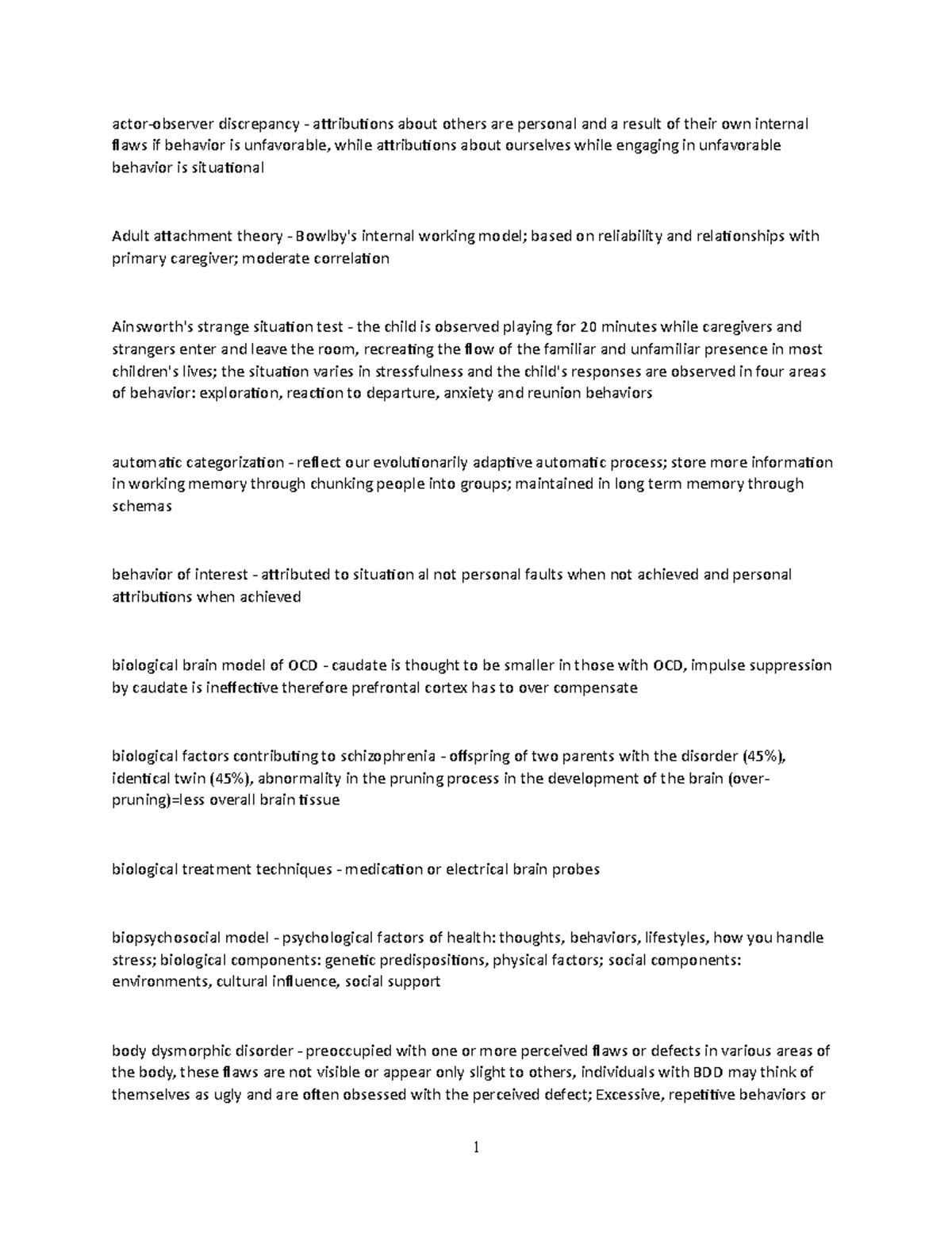 Note 5 - notes - actor-observer discrepancy - attributions about others ...