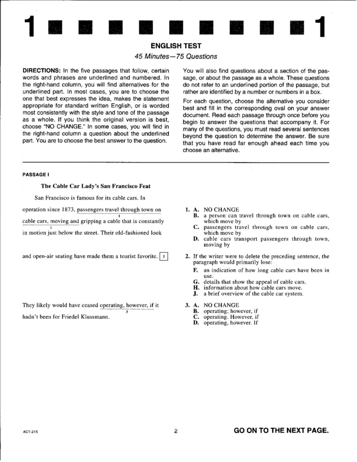 ACT Form Z15 - hdfh - Why you are in university - crackab crackab ...