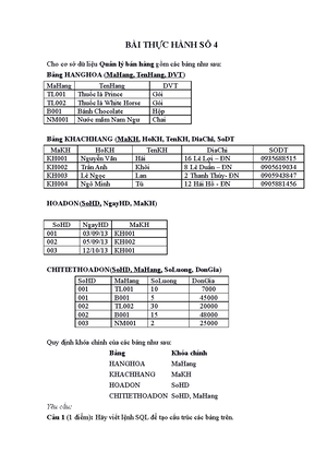 Note Phụ đạo DBI202 Su2023 - Các khóa PK, FK Join Trigger Procedure D ...