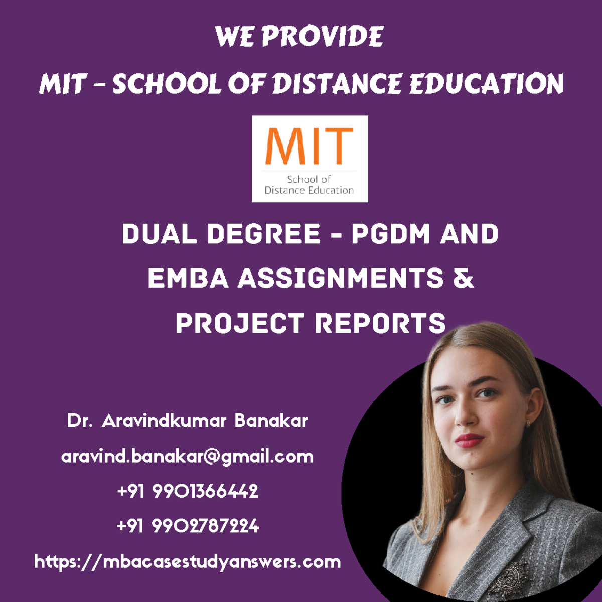 MIT SDE Post Graduate of Diploma Management Assignments & Project ...