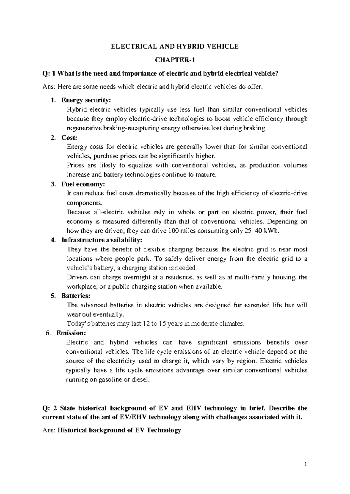 Electrical AND Hybrid Vehicle 08-09-2024 - ELECTRICAL AND HYBRID ...