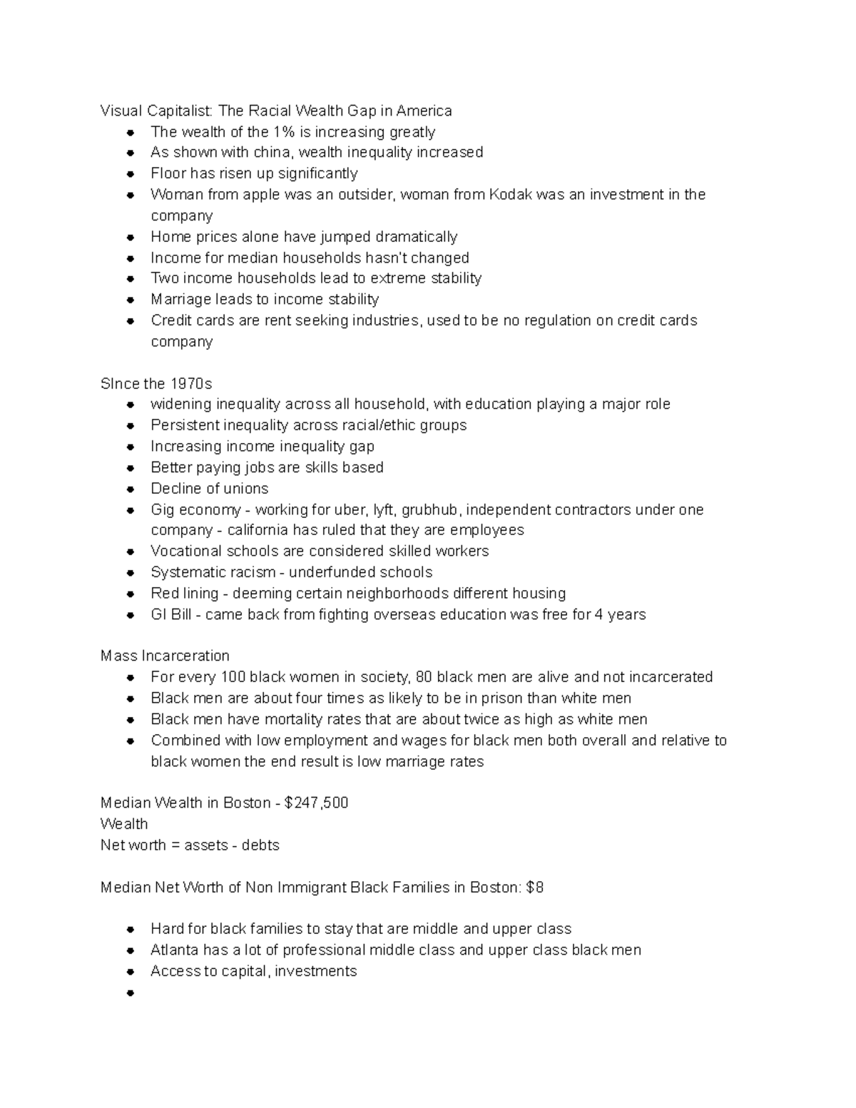 Inequality - Portico Lecture Notes - Visual Capitalist: The Racial ...