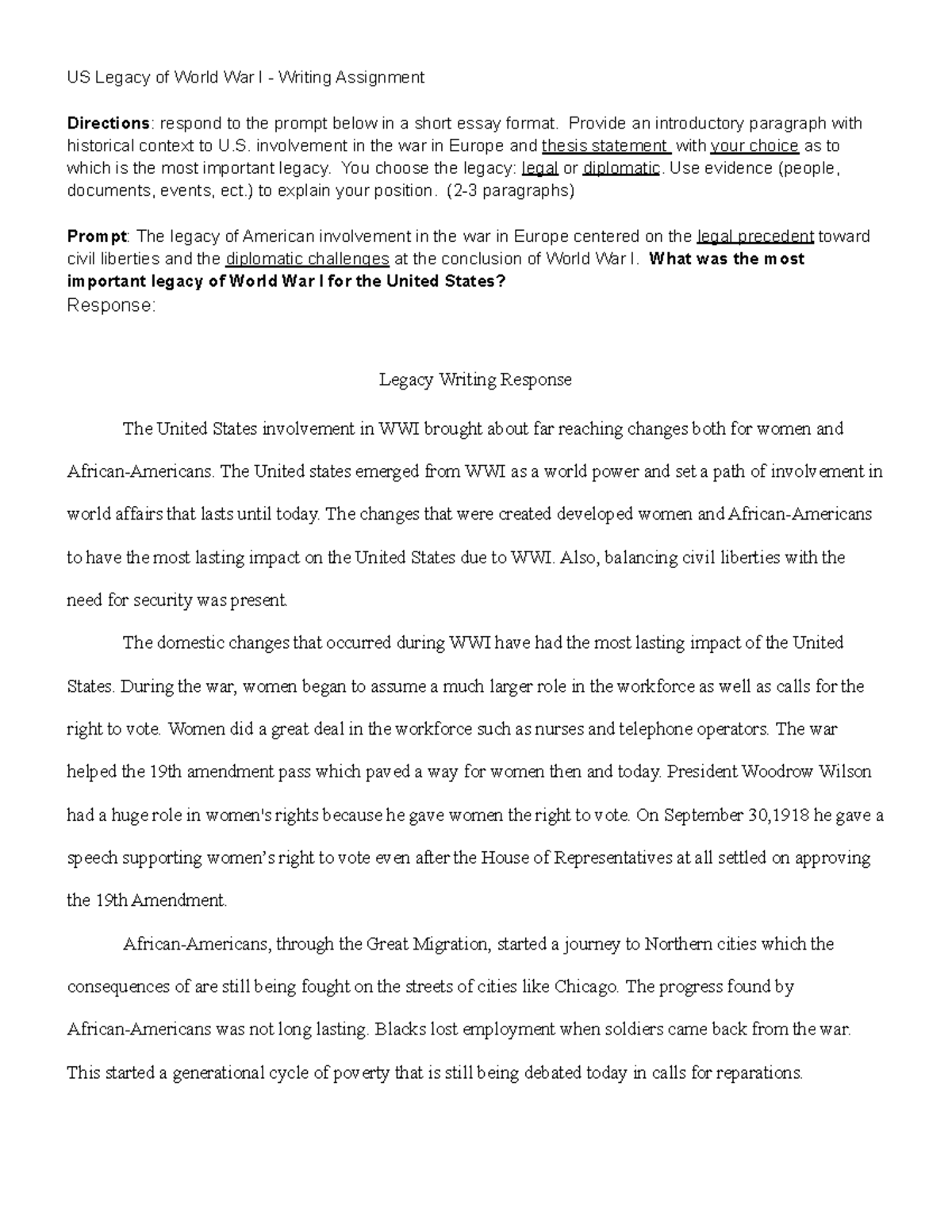 Legacy Of World War I History Lecture Notes US Legacy Of World War I legacy-of-world-war-i-history-lecture-notes-us-legacy-of-world-war-i