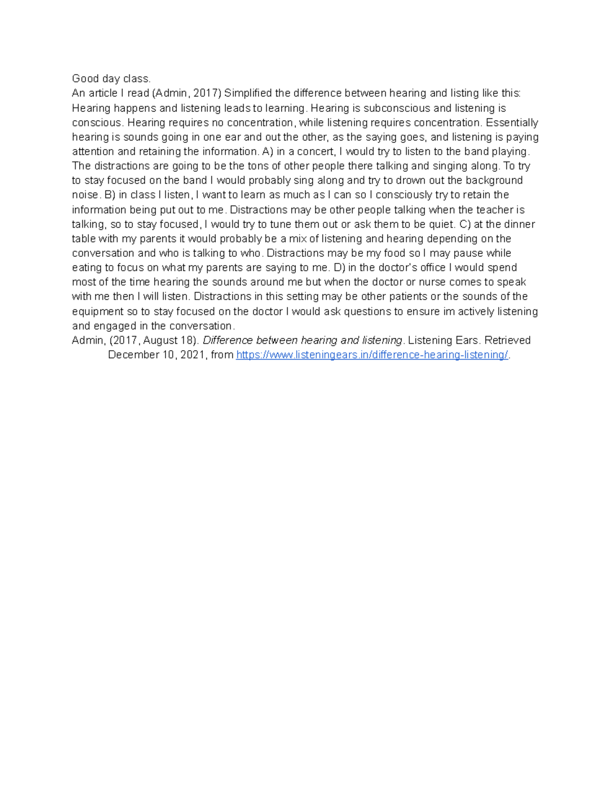 Unit 6 CS212 Discussion - Good day class. An article I read (Admin, 2017) Simplified the ...