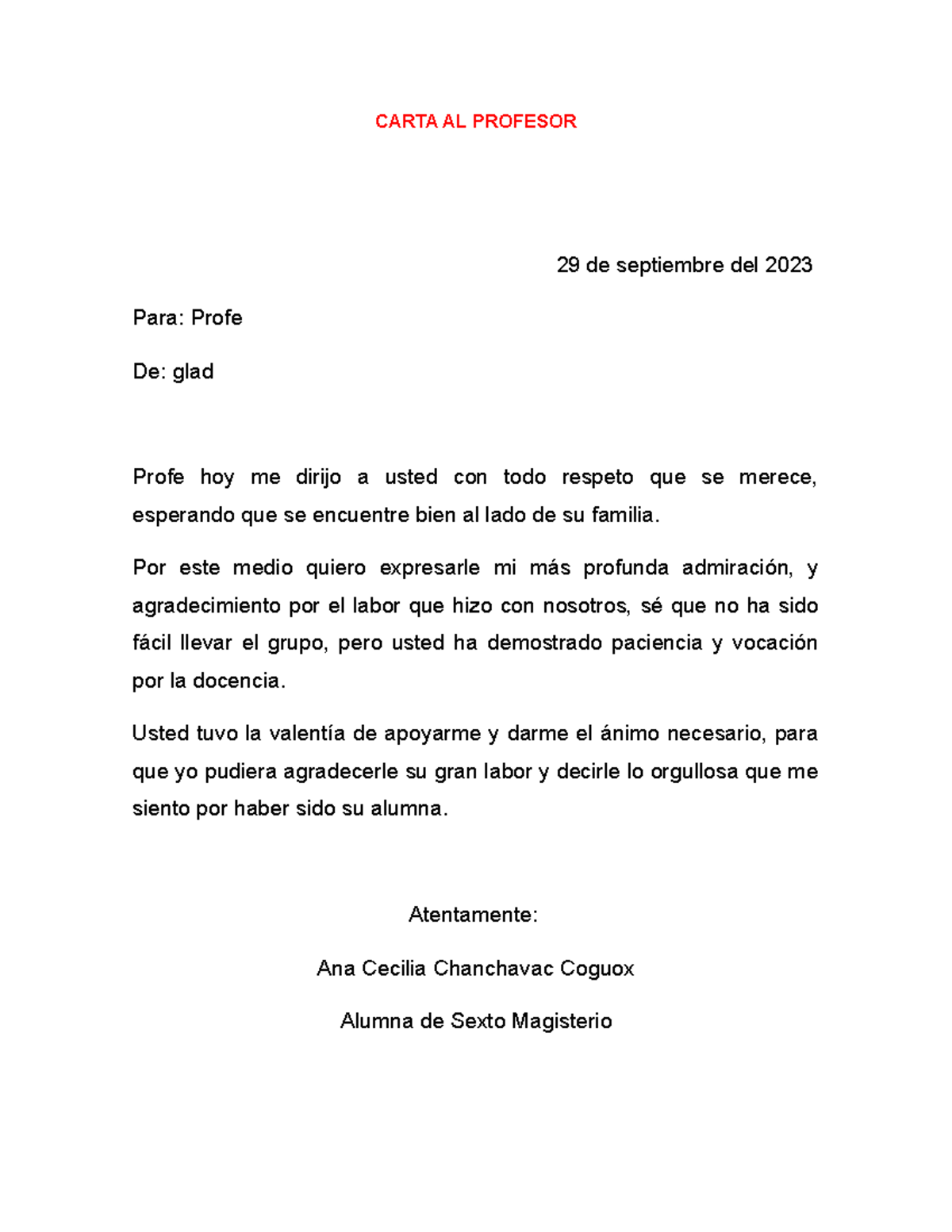 Cecilia - apuntes de mis cursos - CARTA AL PROFESOR 29 de septiembre ...
