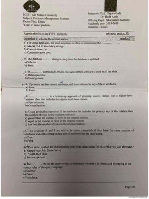 Questions and Answers - DISTRIBUTED SYSTEMS PRINCIPLES AND PARADIGMS SECOND EDITION PROBLEM ...