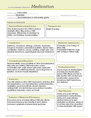 Gentamycin - Medication template - ACTIVE LEARNING TEMPLATES Medication ...