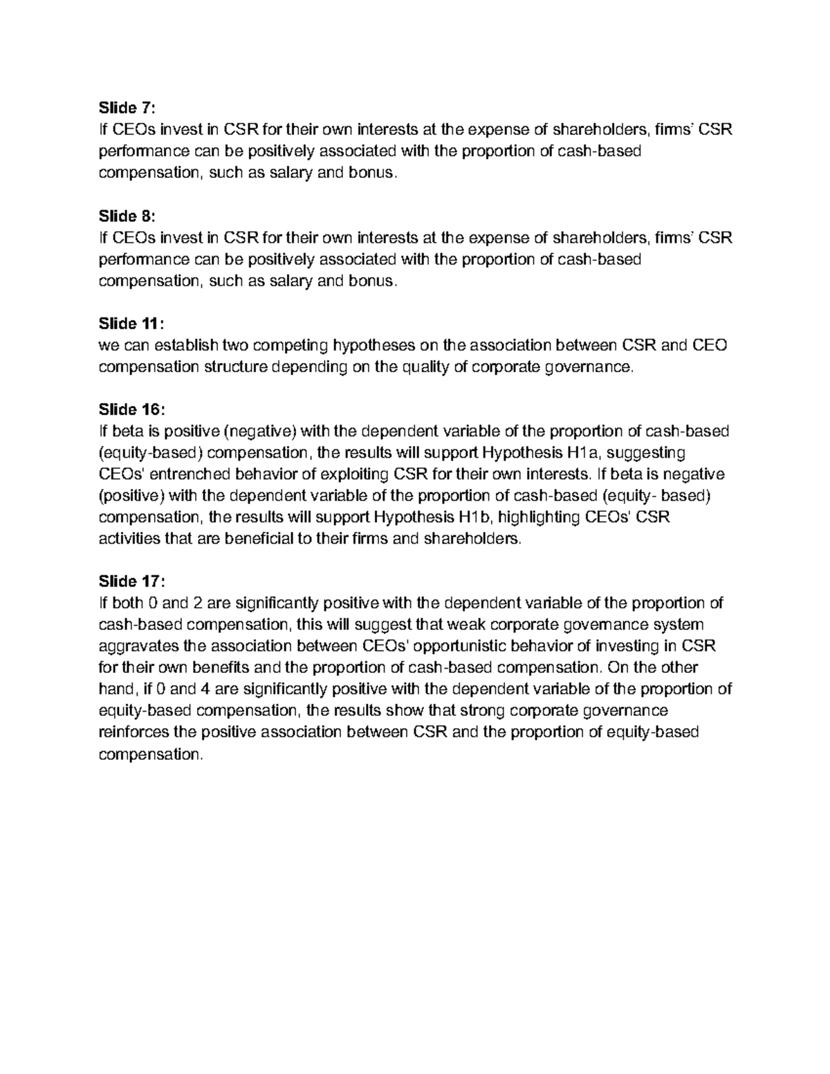 Document 6 - Lecture note for finance subject - Slide 7: If CEOs invest ...