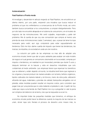 Solución a problematica - Fast Fashion Fast Fashion o pronto moda como ...