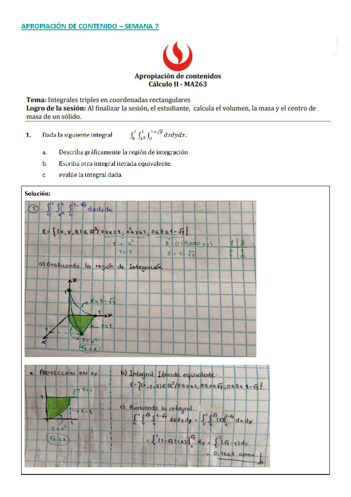 CS32- Apellido Nombre- Aprop Contenido - Cálculo 2 - APROPIACIÓN DE CONTENIDO – SEMANA 7 ...