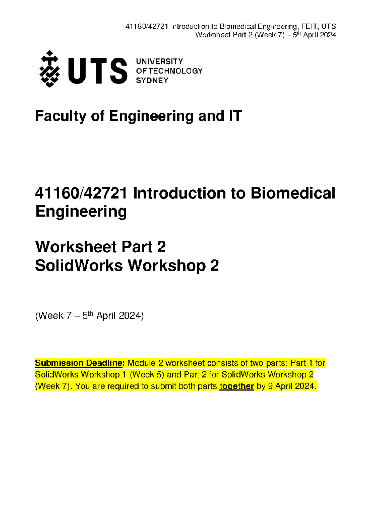 20240405 Lab Week 7 - 41160 /42721 Introduction to Biomedical ...