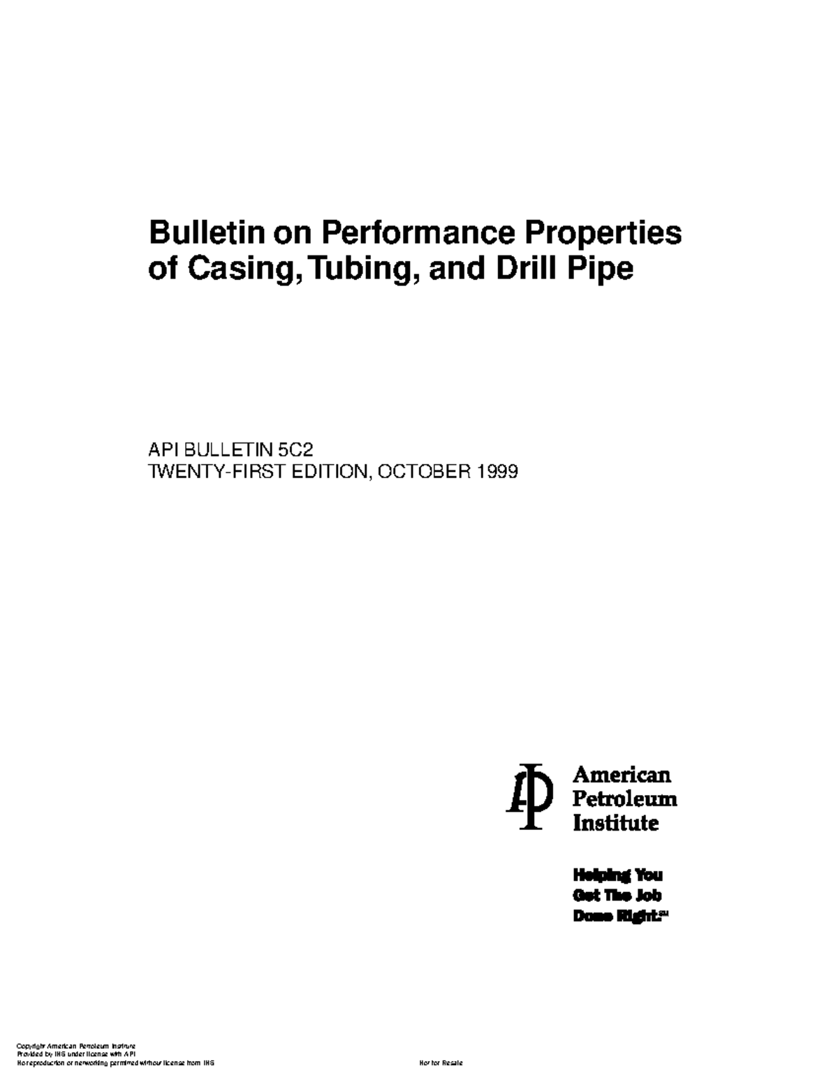 API 5C2- Pharos University in Alexandria - Bulletin on Performance ...