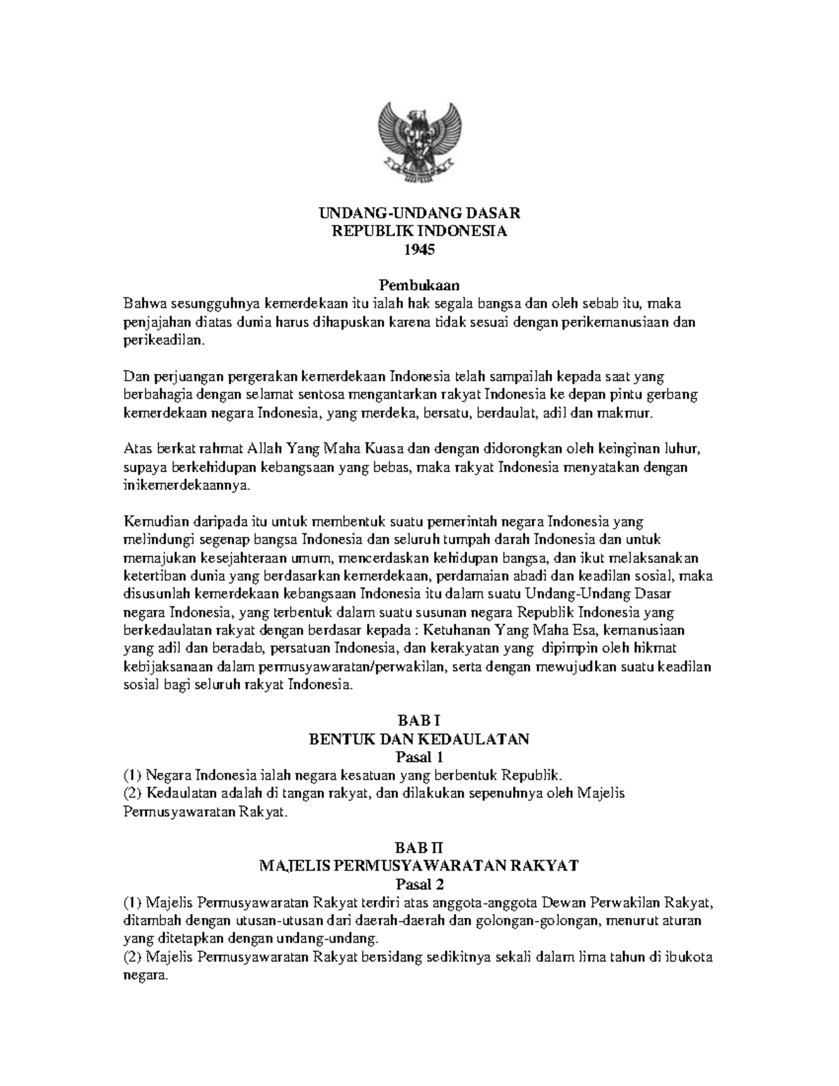 Materi Perkuliahan PPKN semester 1 tentang Uud-1945 - UNDANG-UNDANG ...