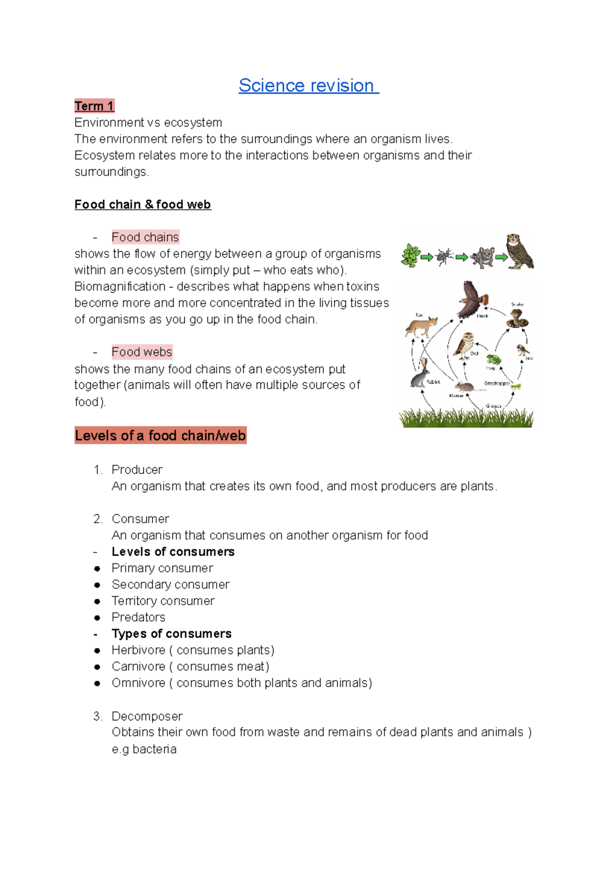 Science revision - .fyjlkjhgjkjhgcjjhgcjkvcgjklcgjcgkjbhvghjlko;jhgc ...