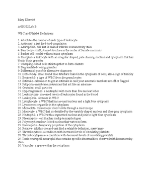 Microscopy Lab Self Assessment 1:24:23 - Mary Elbrecht Microscopy Lab ...