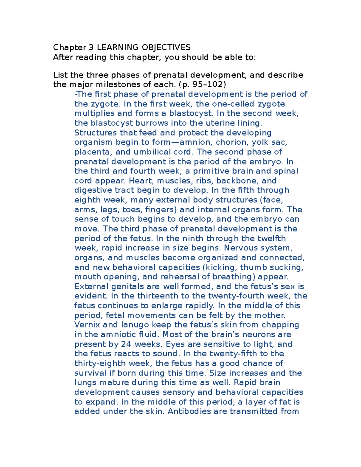 Chapter 3 Learning Objectives - Chapter 3 LEARNING OBJECTIVES After ...